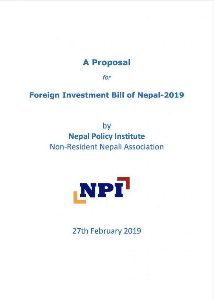 A Proposal for Foreign Investment Bill of Nepal-2019 - Nepal Policy ...