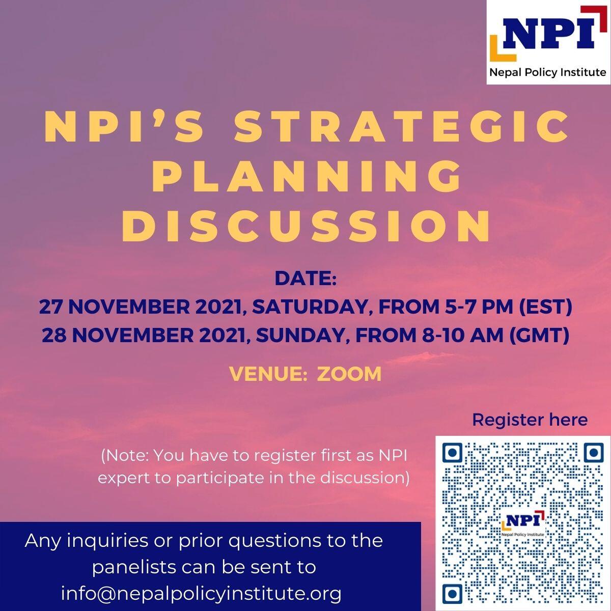 NPI’s Strategic Planning Discussion - Nepal Policy Institute