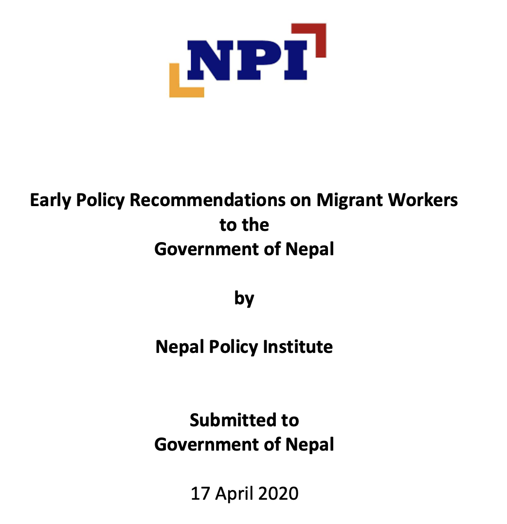 Early Policy Recommendations on Migrant Workers to the Government of ...